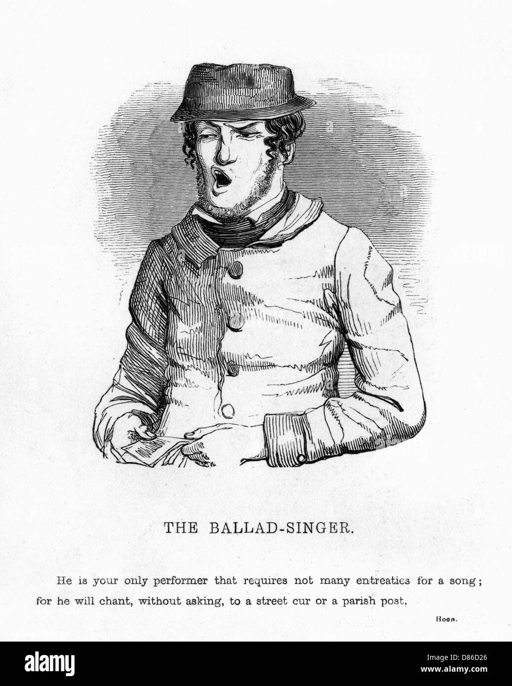 Street music: a ballad singer Stock Photo - Alamy