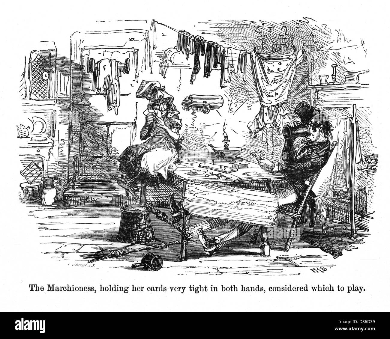 The Old Curiosity Shop, the Marchioness playing cards Stock Photo - Alamy