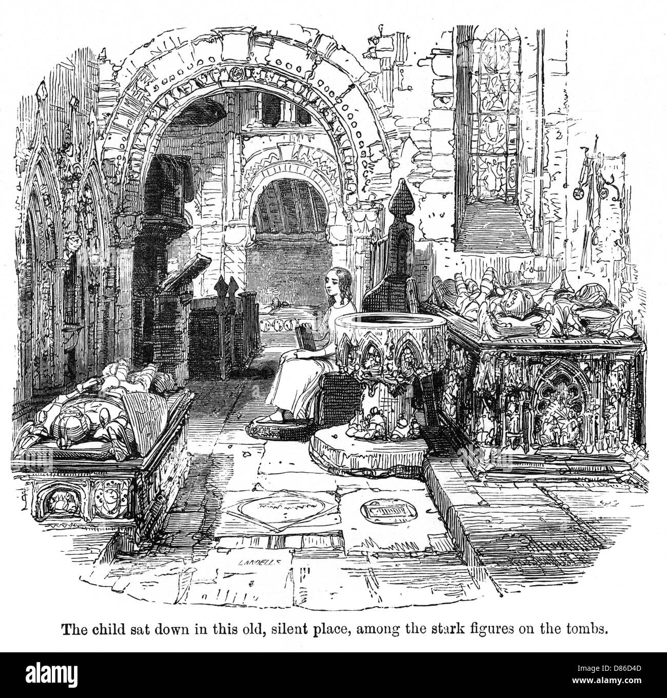 Old gothic church on Black and White Stock Photos & Images - Alamy