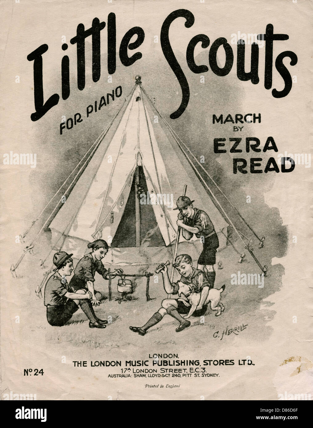 Sheet music cover, Little Scouts Stock Photo - Alamy