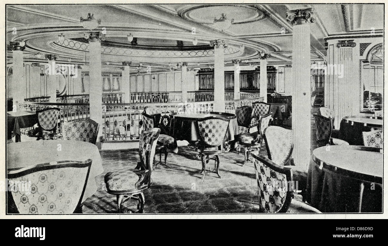 Dining Saloon Of The Lusitania Stock Photo - Alamy