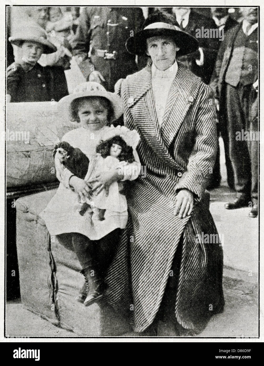 Little girl rescued from the 'Lusitania' 1915 Stock Photo - Alamy