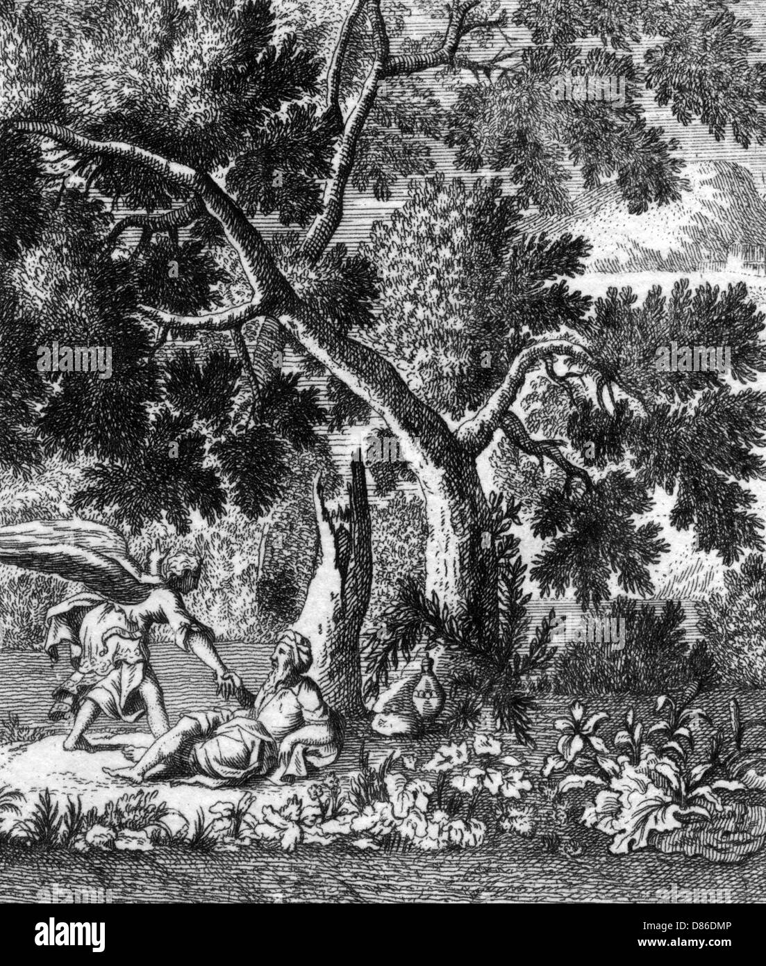 Elijah Fed By An Angel Stock Photo - Alamy