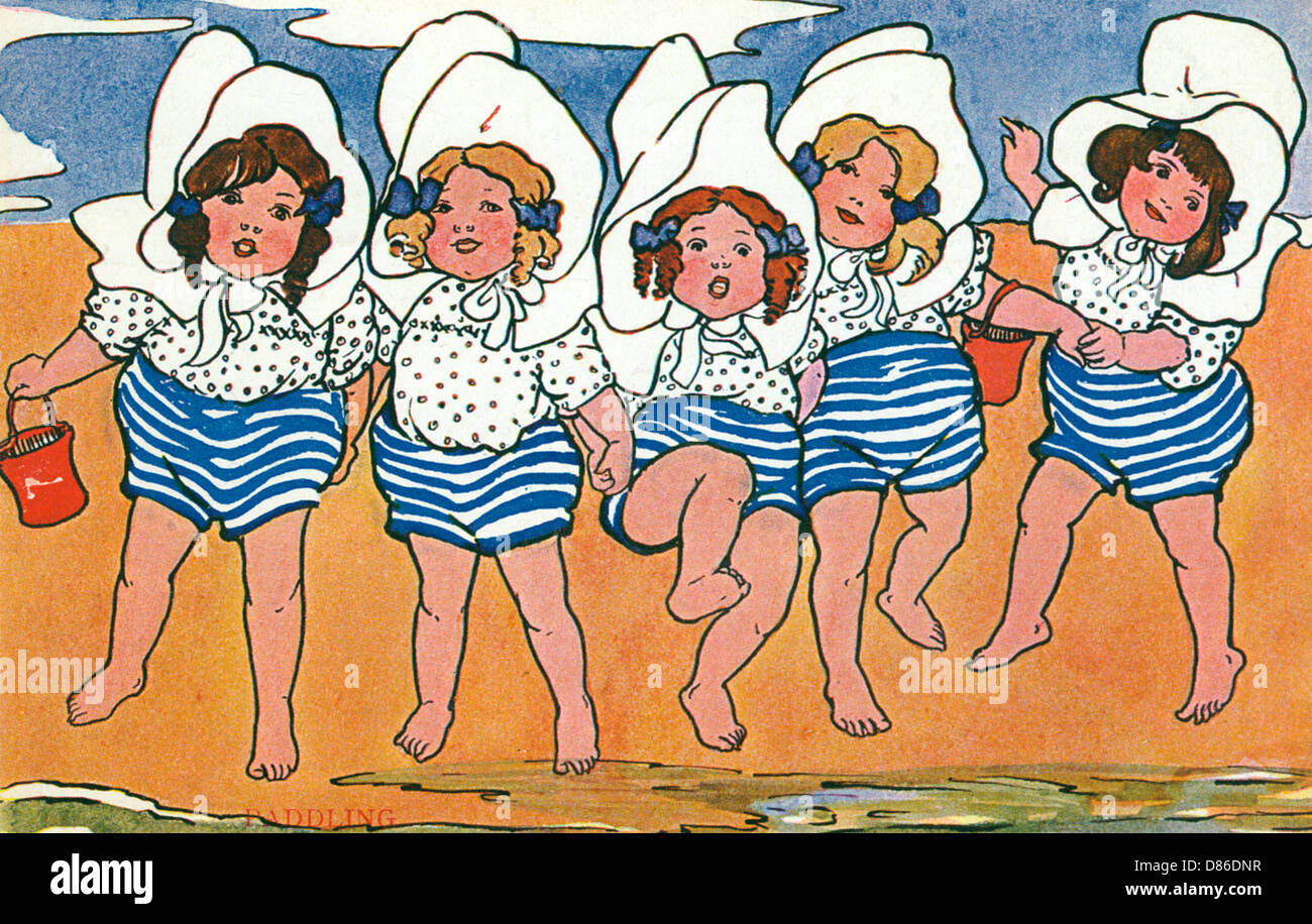 Children about to paddle Stock Photo - Alamy