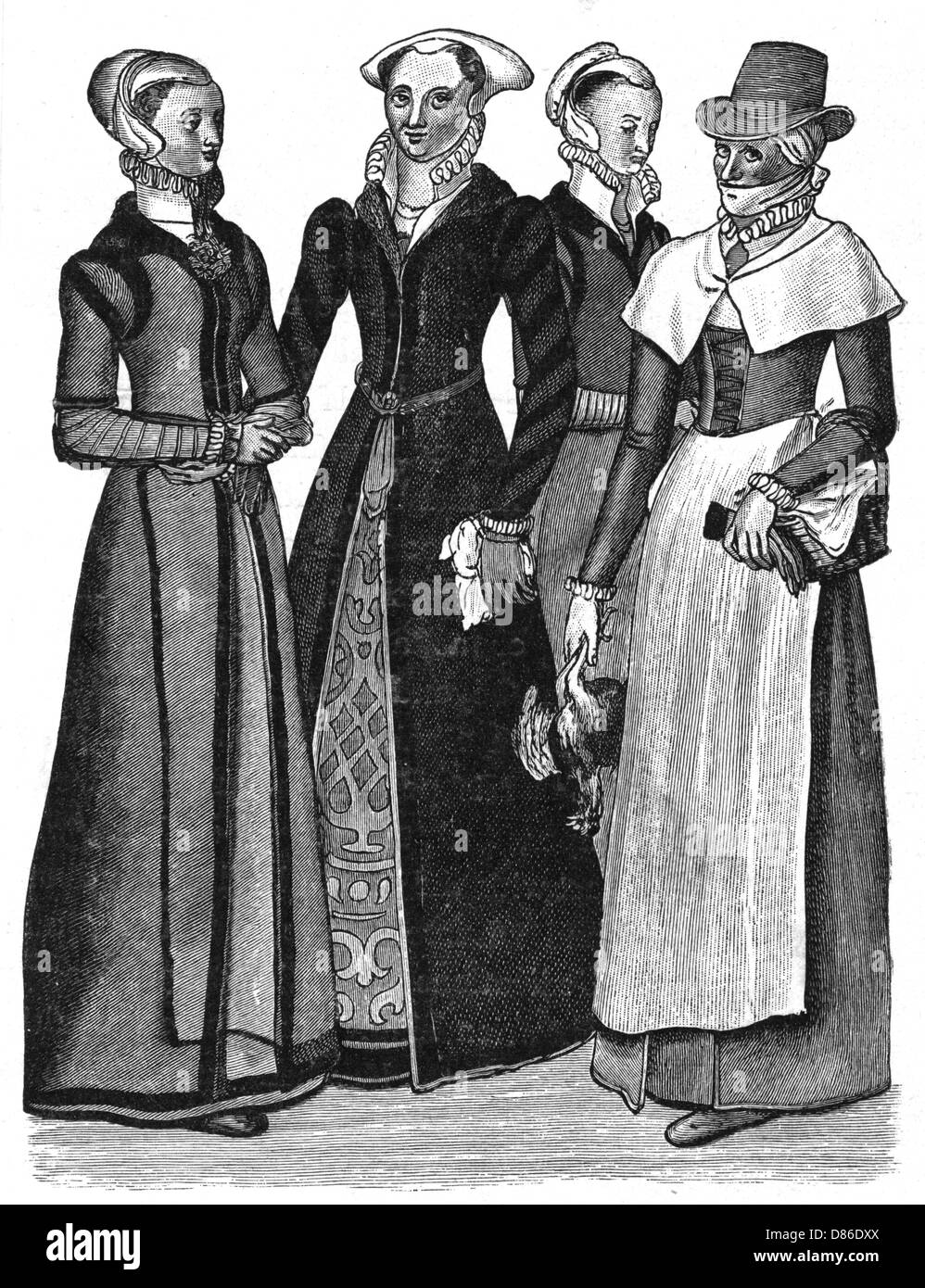 Women's costume c. 1600 Stock Photo - Alamy