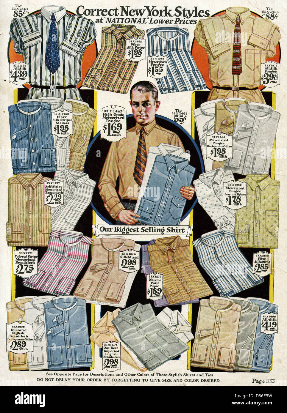 Assortment of men's shirts 1924 Stock Photo - Alamy