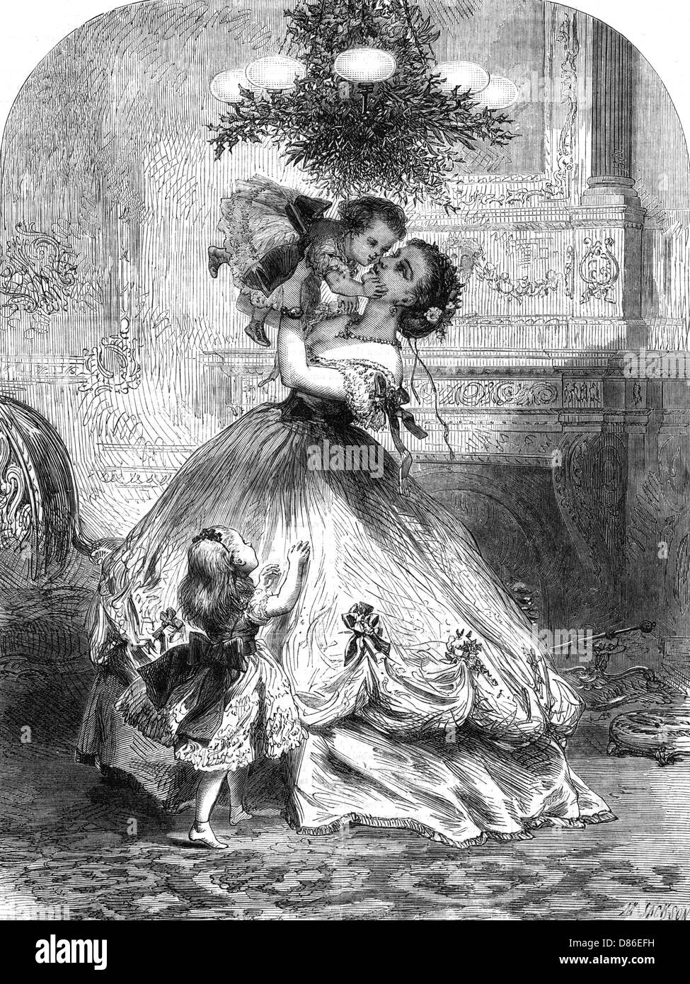 Mistletoe christmas Black and White Stock Photos & Images - Alamy