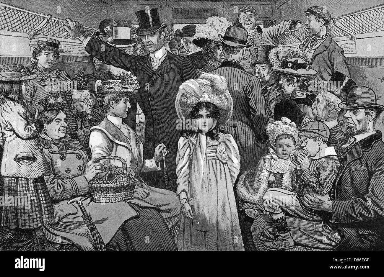 Coming to see the Coronation Procession by W. Ralston Stock Photo - Alamy