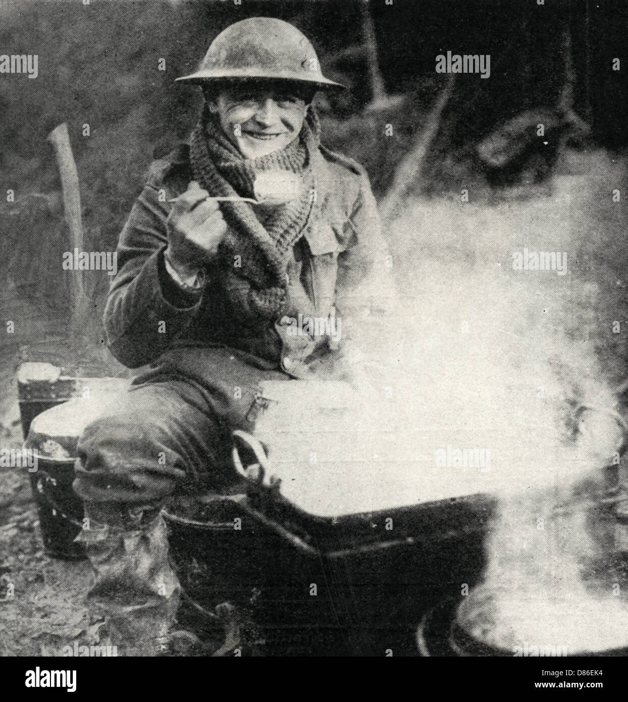 Christmas Dinner At The Front 1916 Stock Photo - Alamy