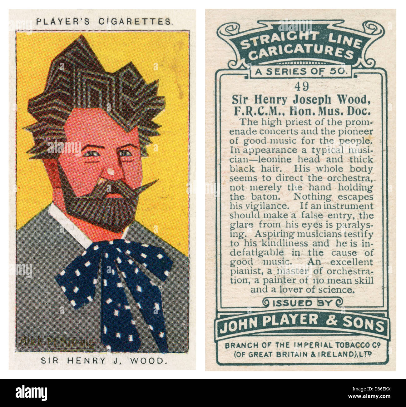 Henry wood cigarette card hi-res stock photography and images - Alamy
