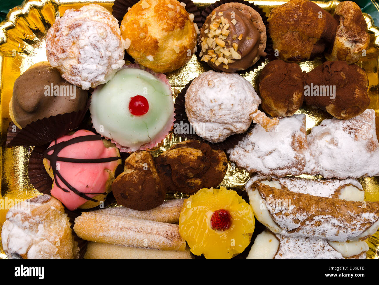 assorted pastries in Palermo in Sicily Stock Photo - Alamy