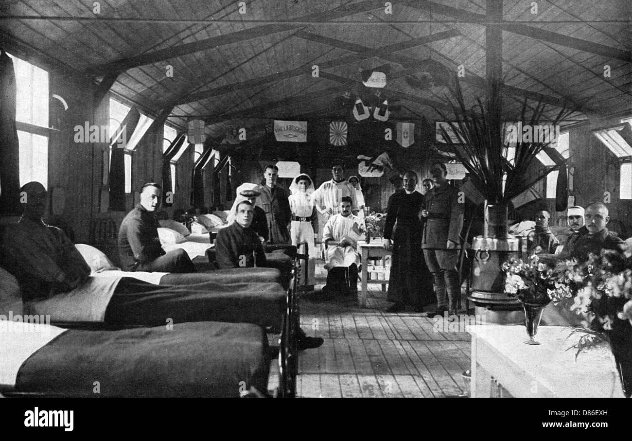 Interior of Anglo-Belgian hospital, WW1 Stock Photo - Alamy