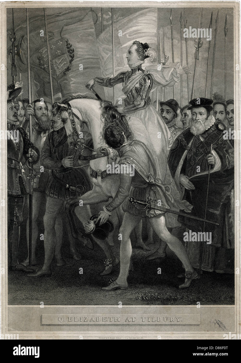 Queen Elizabeth at Tilbury Stock Photo - Alamy