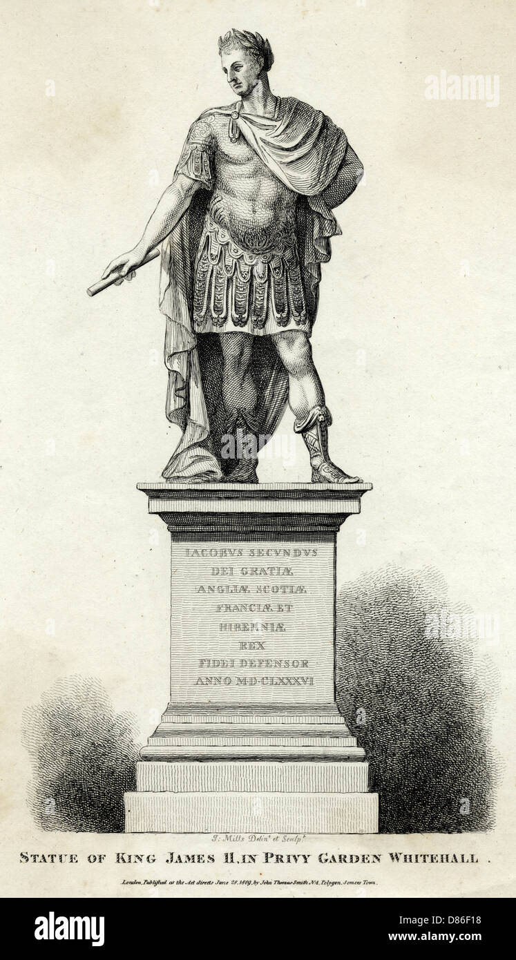 King James II statue Stock Photo - Alamy