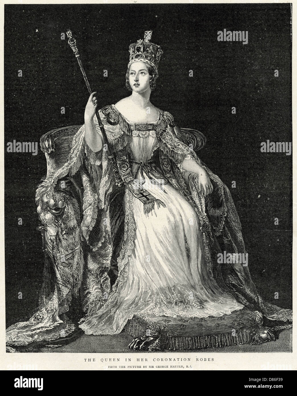 Queen Victoria in her Coronation robes Stock Photo - Alamy