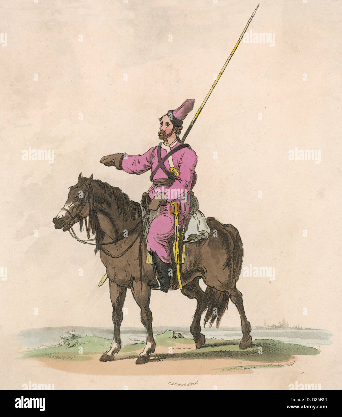 A Cossack of the Urals on Horse Stock Photo - Alamy