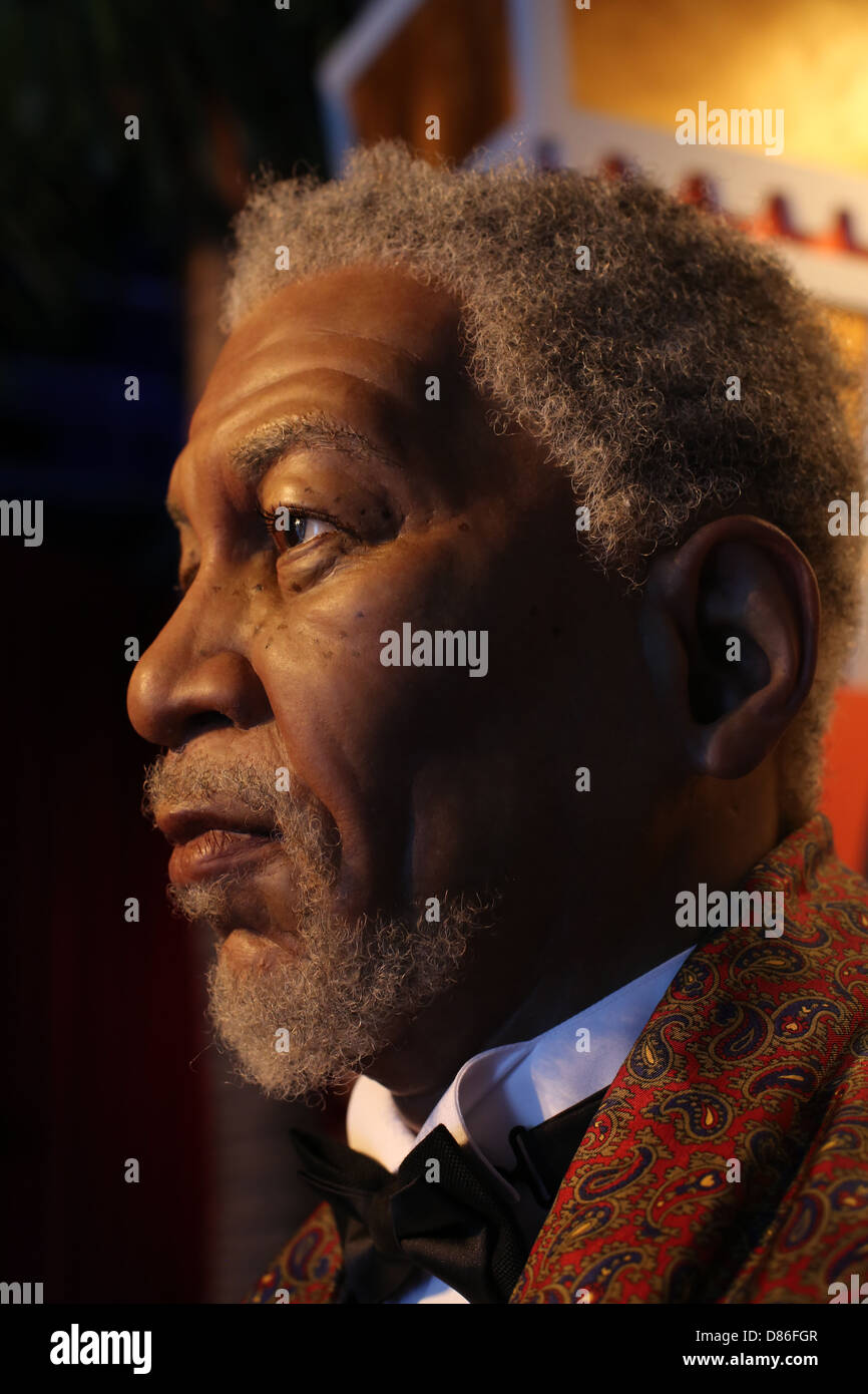 A wax figure of Morgan Freeman Stock Photo - Alamy