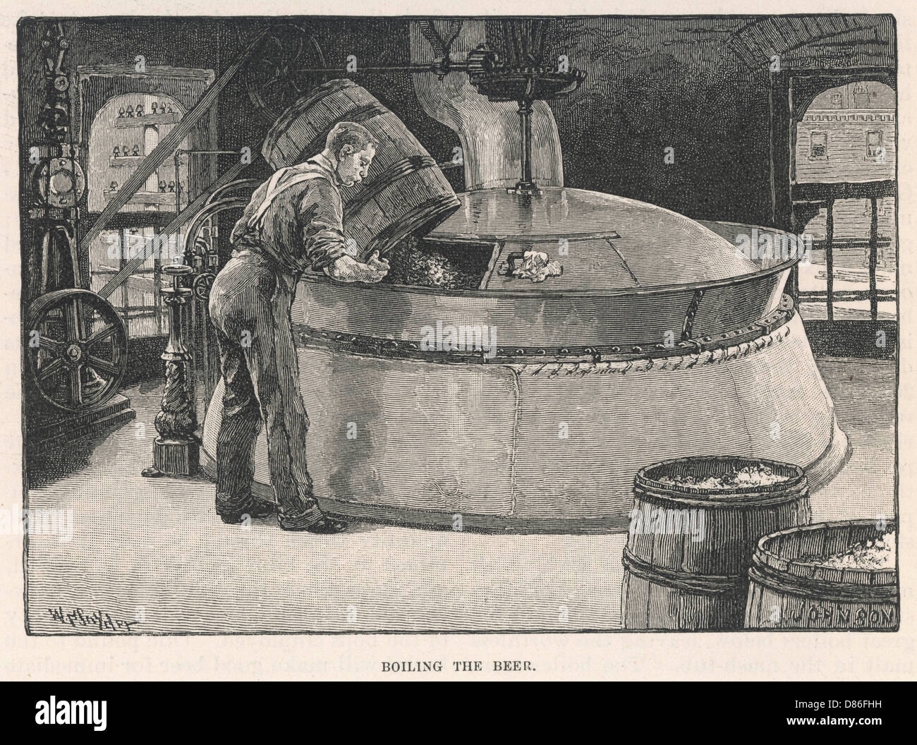 Boiling The Beer In An American Brewery Stock Photo - Alamy