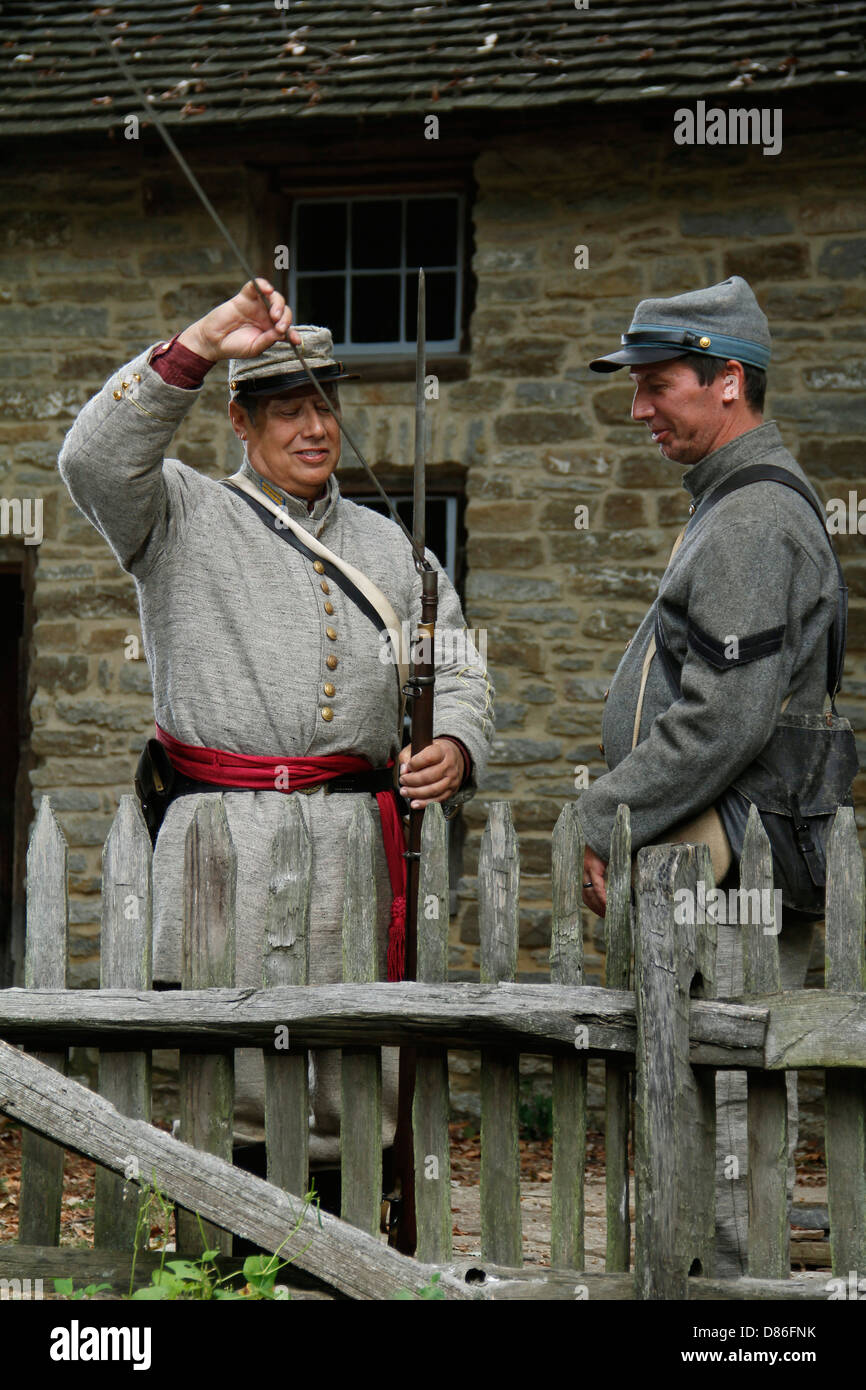 American civil war reenactor uniform costume Stock Photo - Alamy