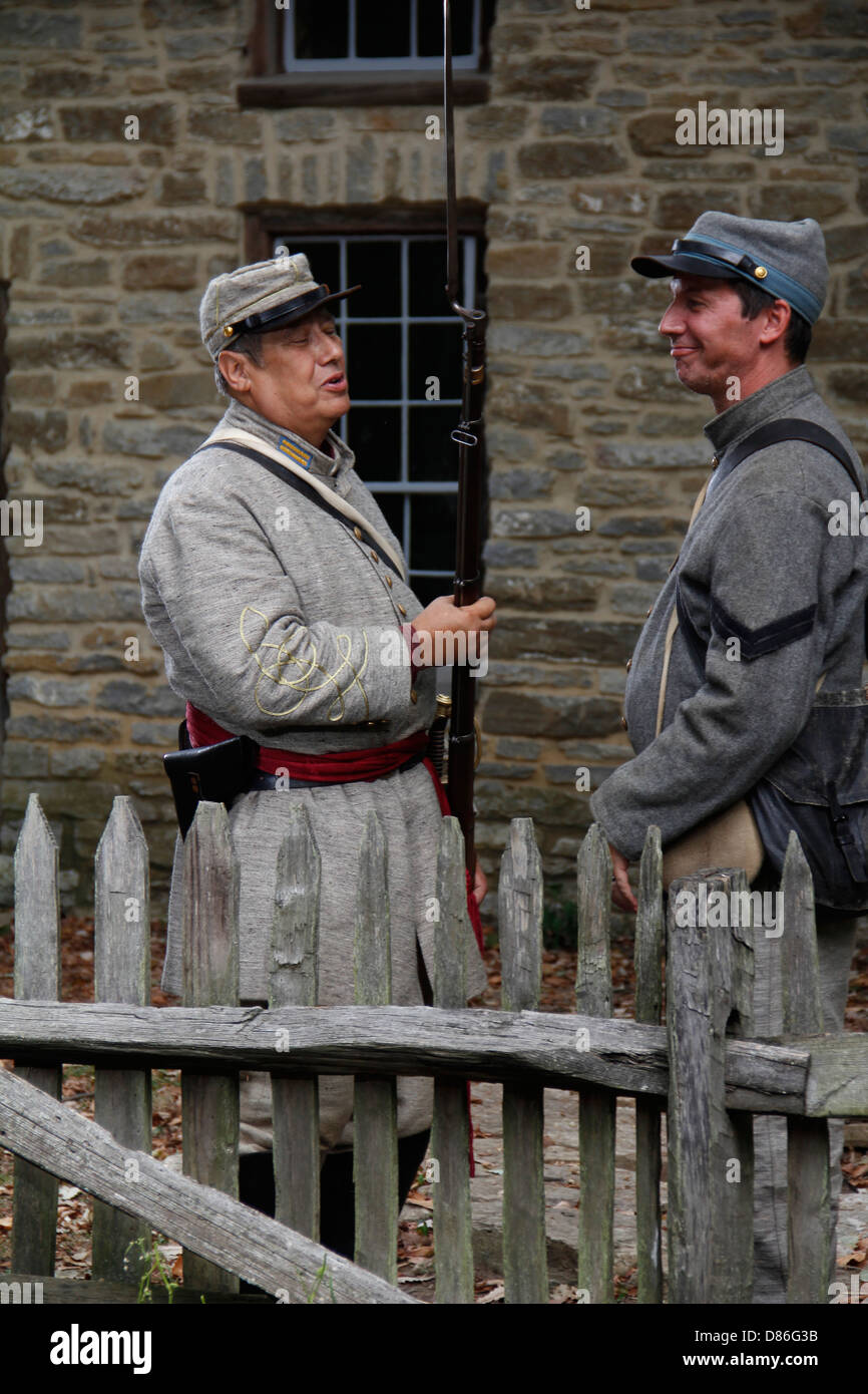 American civil war reenactor uniform costume re enactment hi-res stock ...