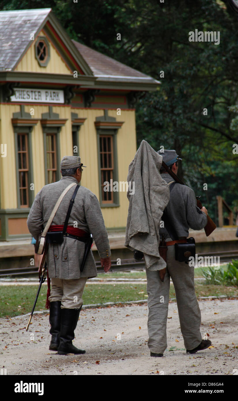 American civil war reenactor uniform costume re enactment hi-res stock ...