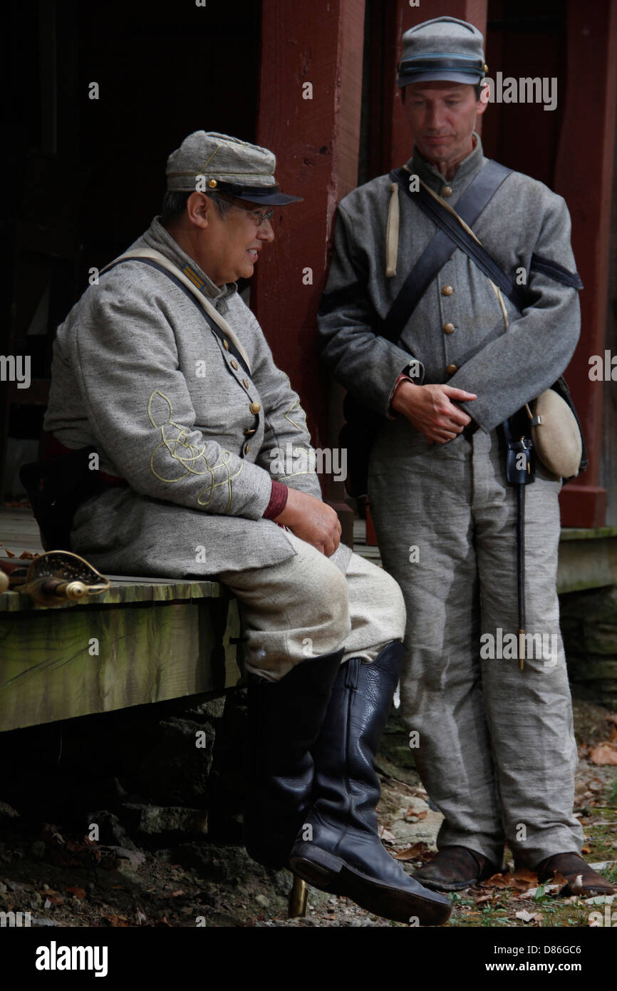 American civil war reenactor uniform costume re enactment hi-res stock ...