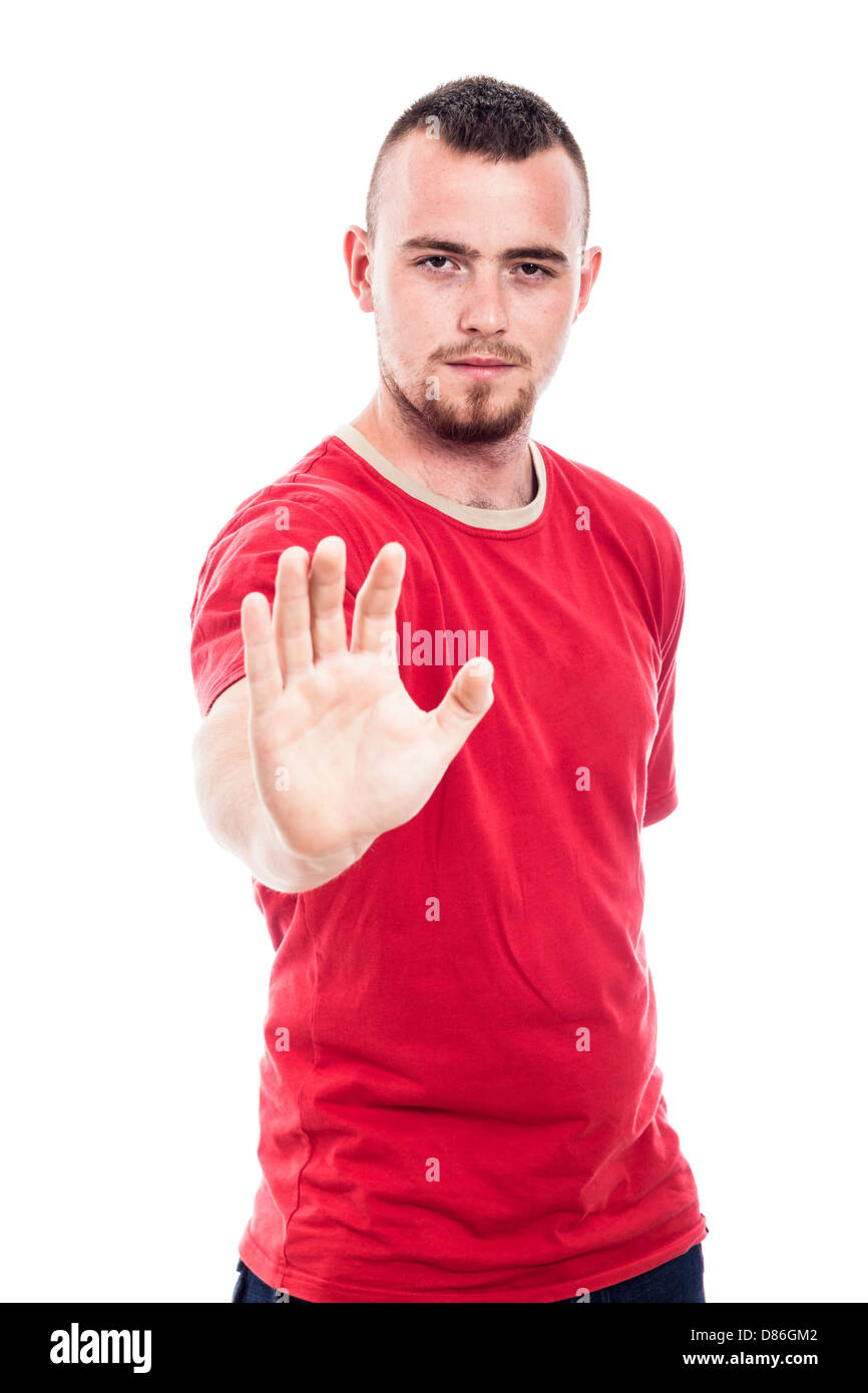 Stop sign red man hi-res stock photography and images - Alamy