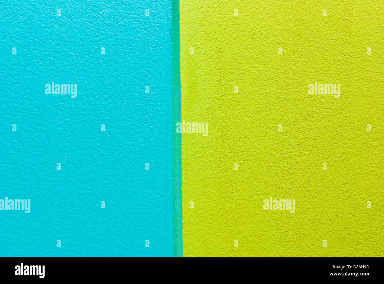 Lime and aqua painted wall Stock Photo - Alamy