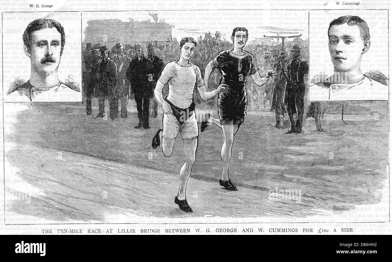 Walter George challenged William Cummings to ten mile race Stock Photo ...