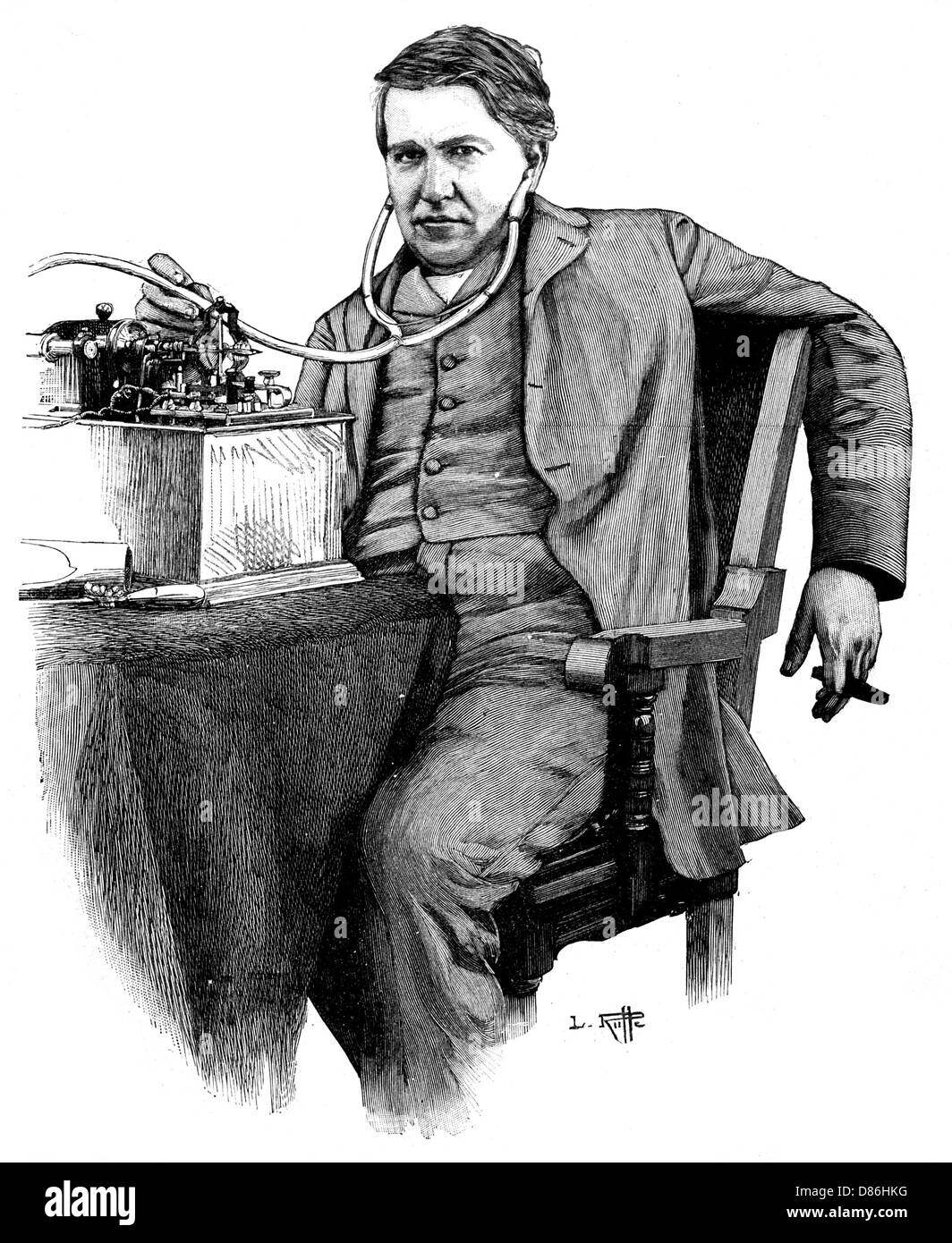 Thomas alva edison (1847 1931) Black and White Stock Photos & Images ...