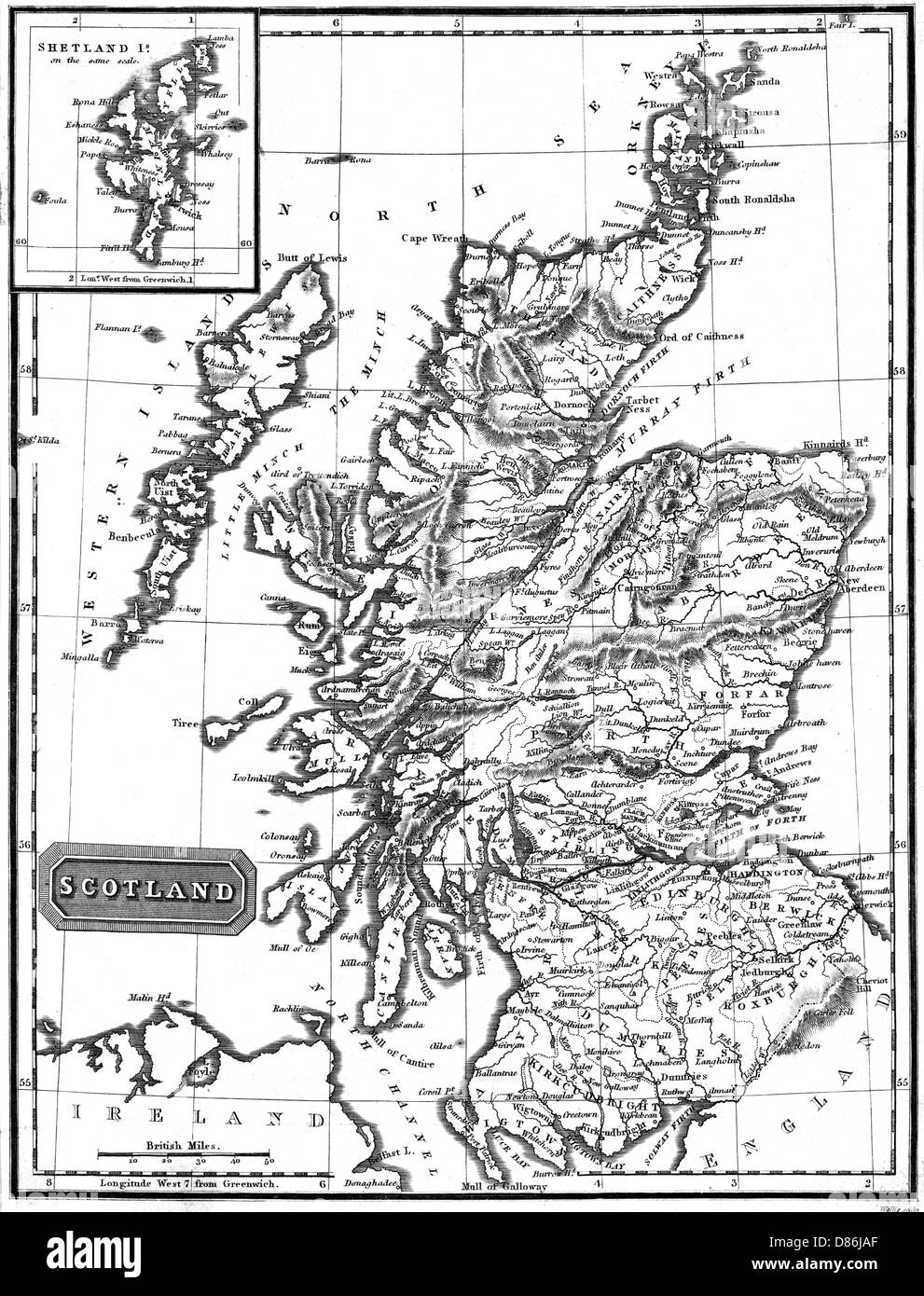 Map of scotland hi-res stock photography and images - Alamy