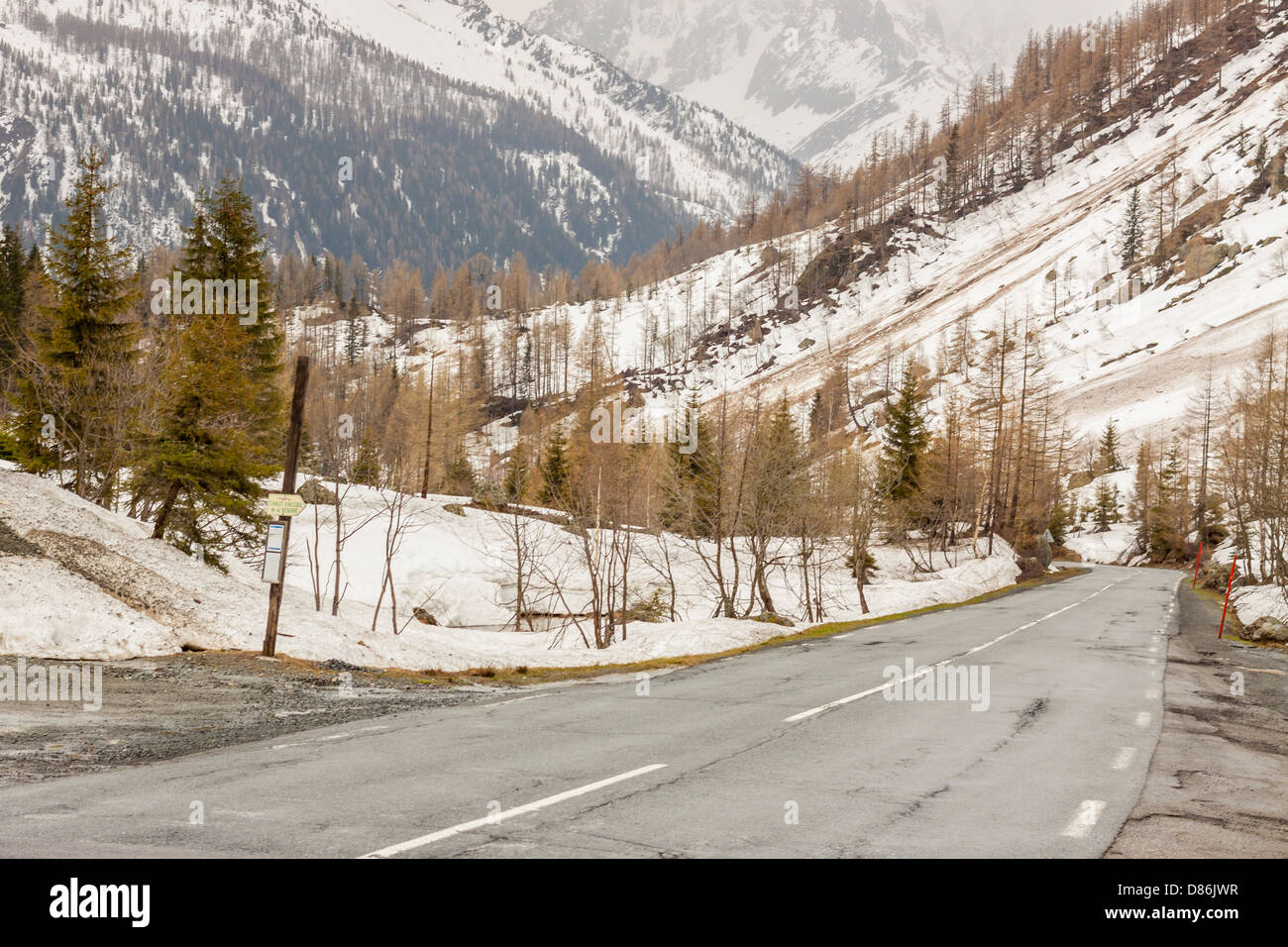 Route numer N506 view from place between Col de Montets (France) and ...