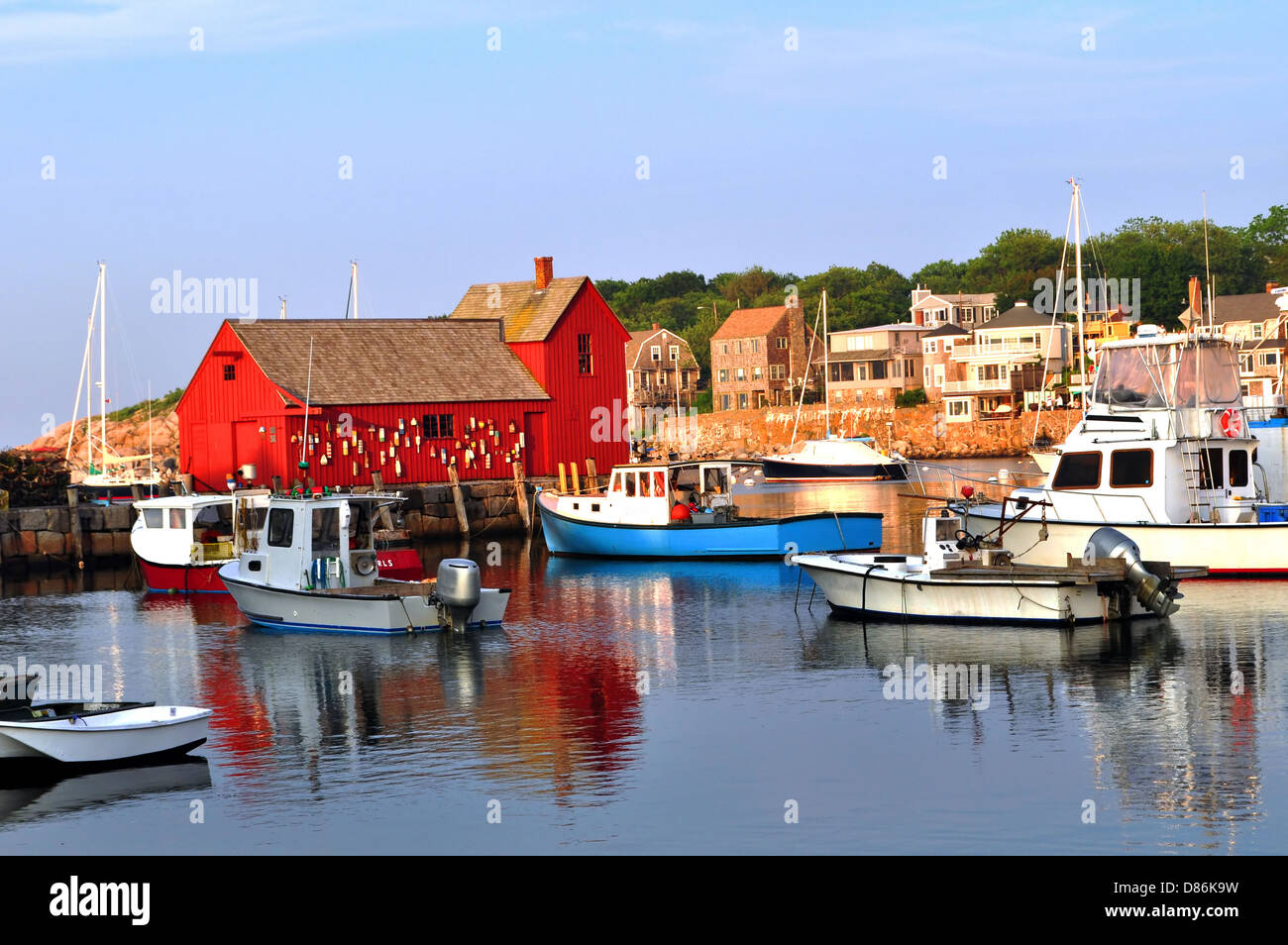 Serene Rockport Harbor with Motif #1 the iconic red shack symbol for ...