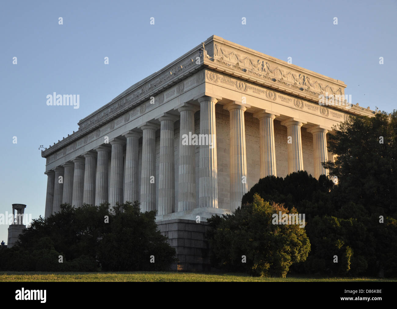 The Lincoln Memorial in Washington DC stands as a symbol for freedom ...
