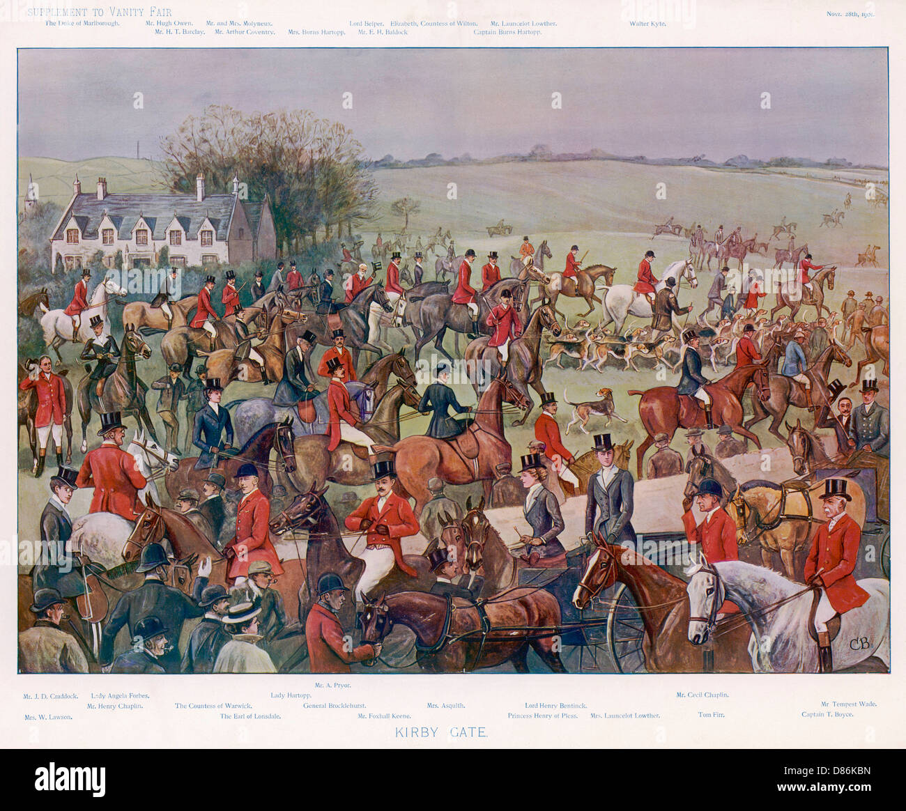 Hunt Meet At Kirby Gate Stock Photo - Alamy