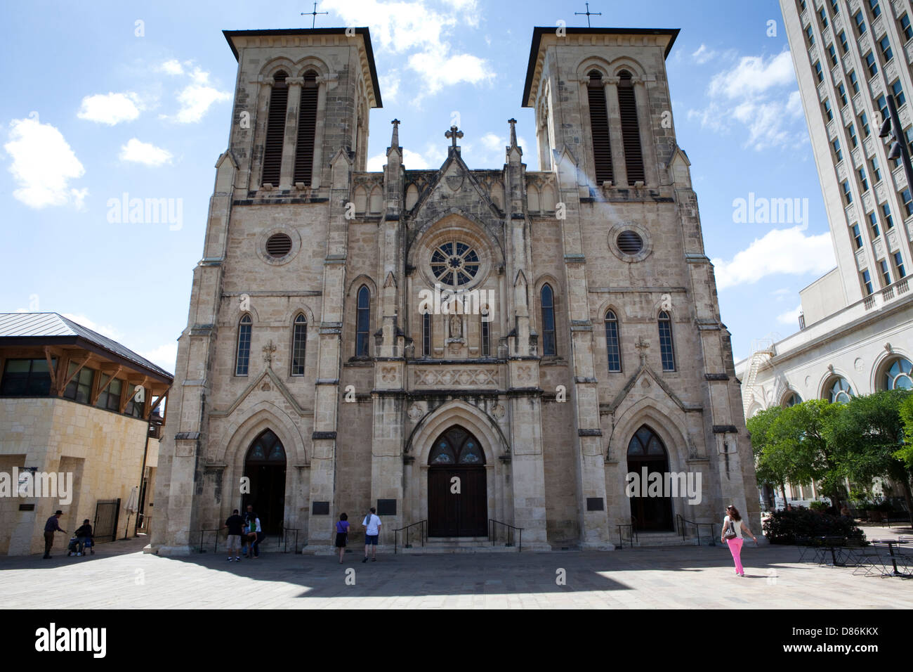 A view of the Cathedral of San Fernando in San Antonio, Texas Stock ...