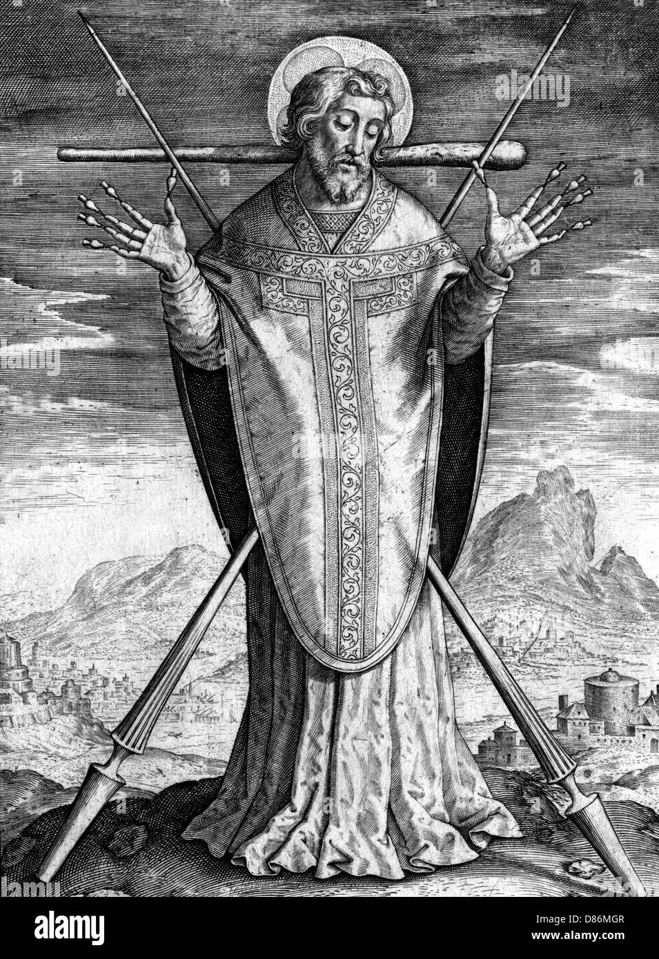 Saint benignus of dijon Black and White Stock Photos & Images - Alamy