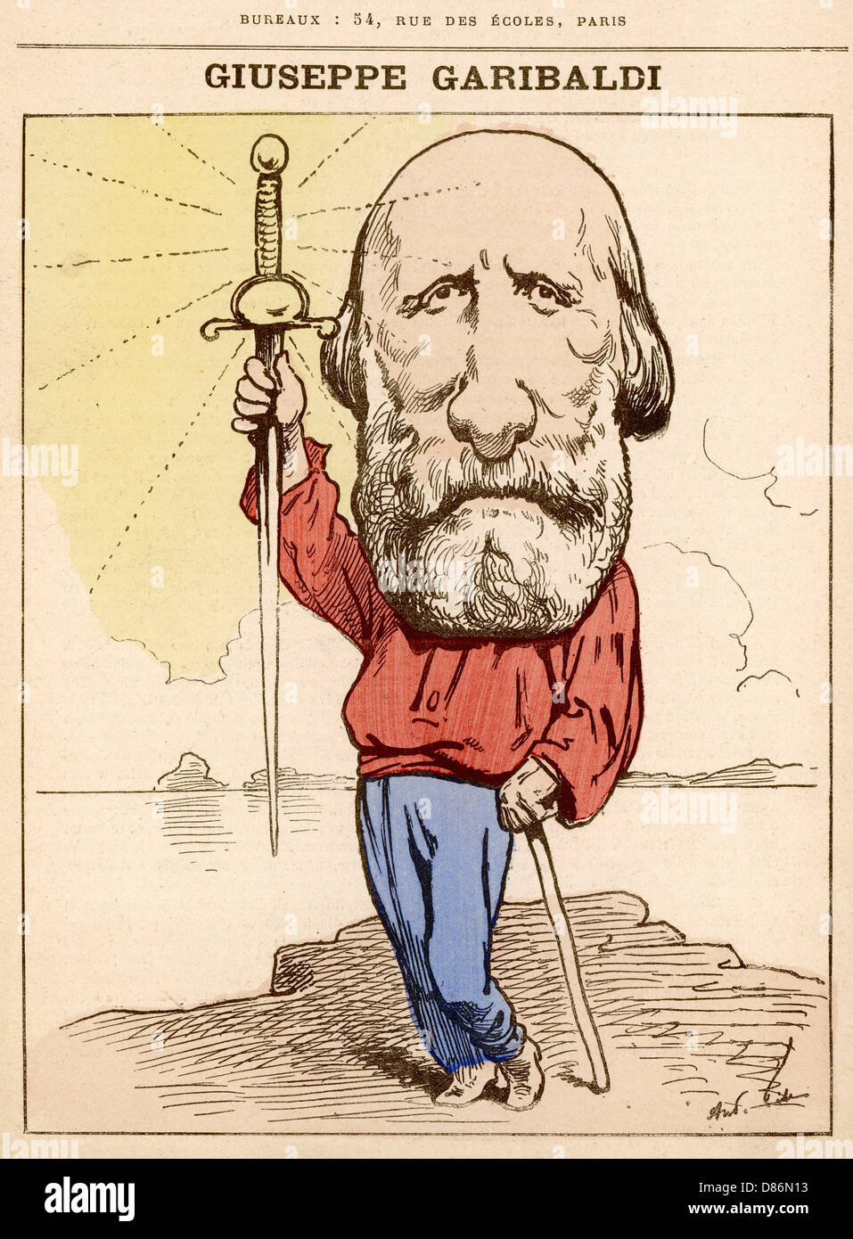 Giuseppe garibaldi cartoon hi-res stock photography and images - Alamy