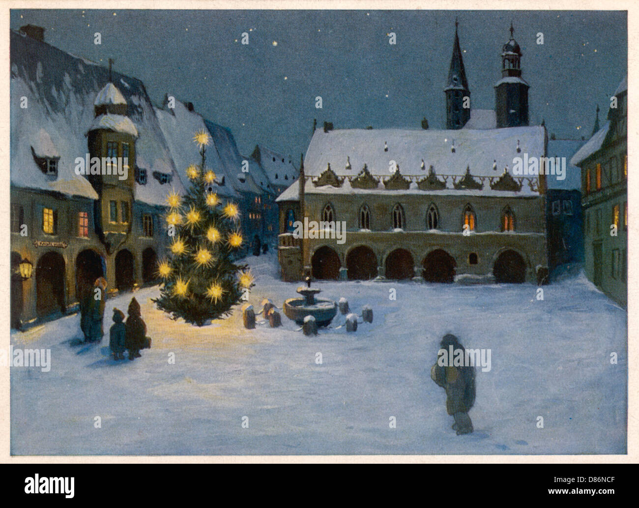 TREE IN TOWN SQUARE Stock Photo - Alamy