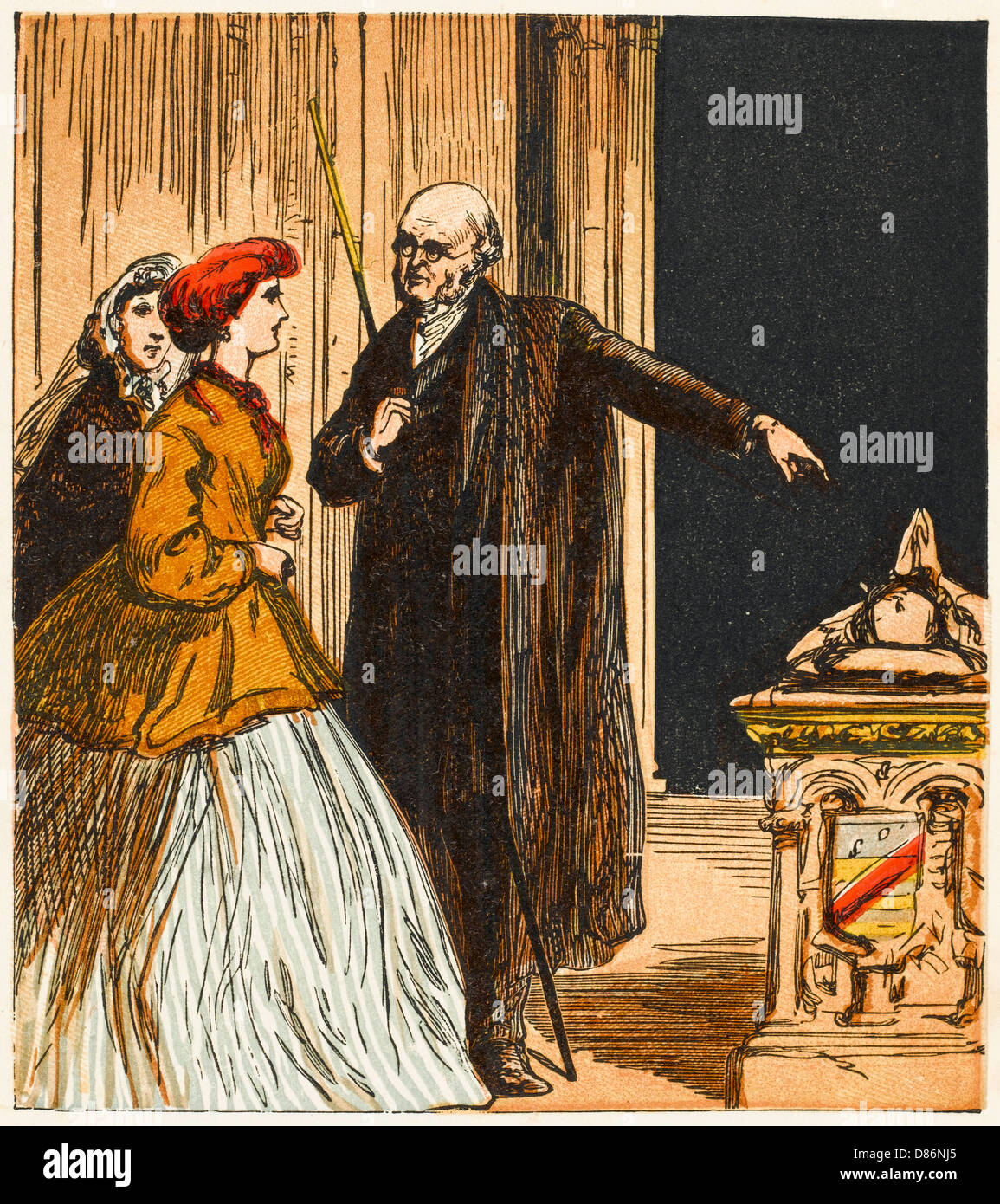 VISITING A CHURCH, 1867 Stock Photo - Alamy