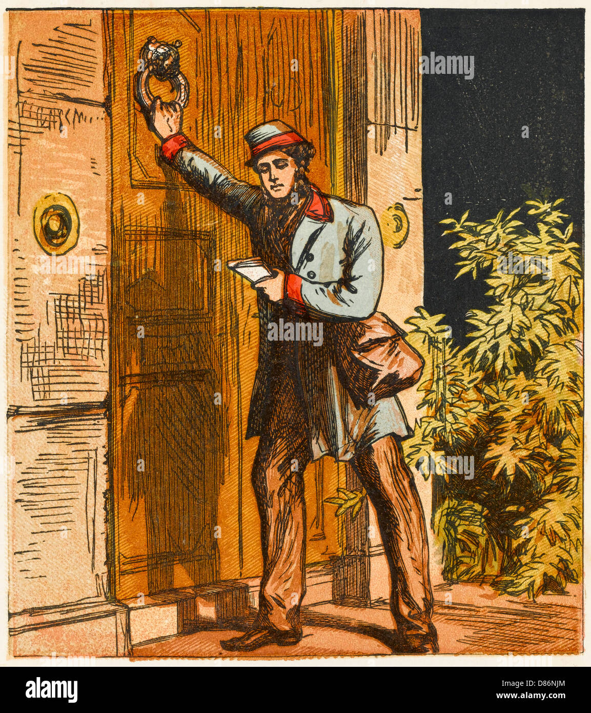 Postman delivering letter hi-res stock photography and images - Alamy