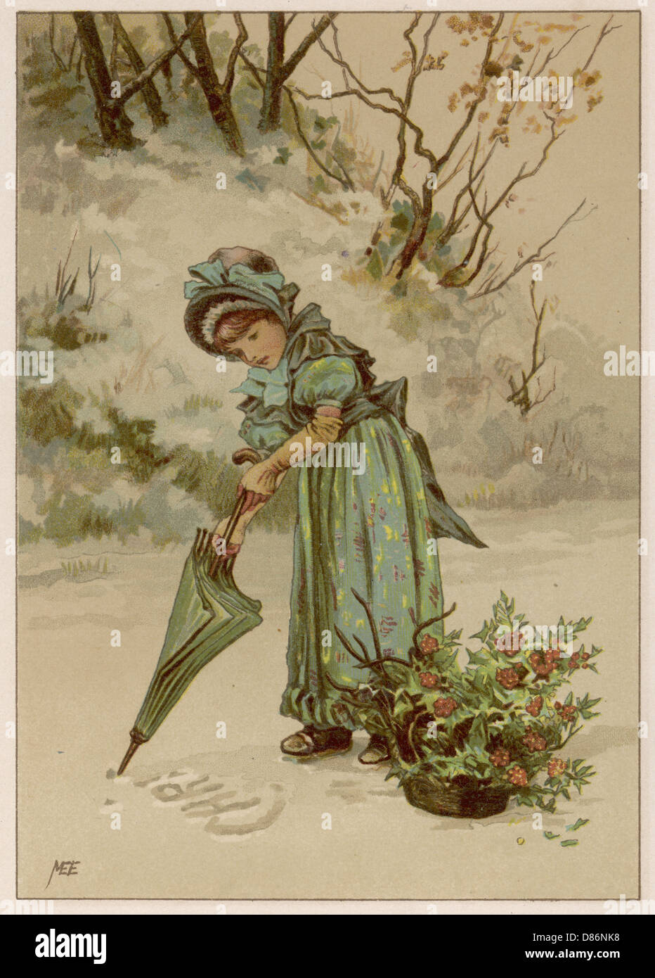 Writing in Snow Stock Photo - Alamy