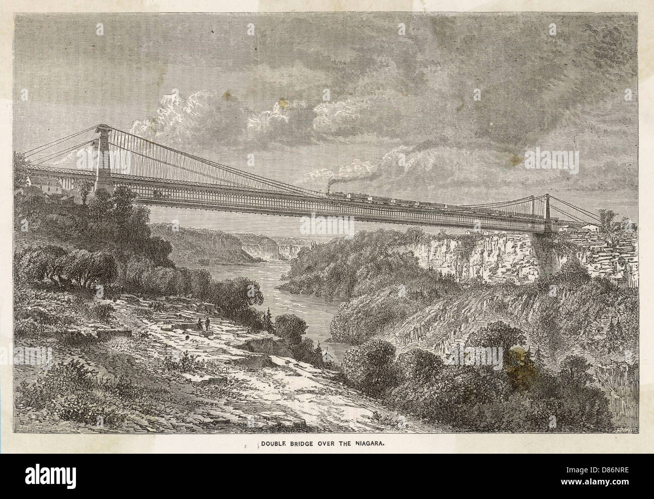 Niagara Double Bridge Stock Photo - Alamy