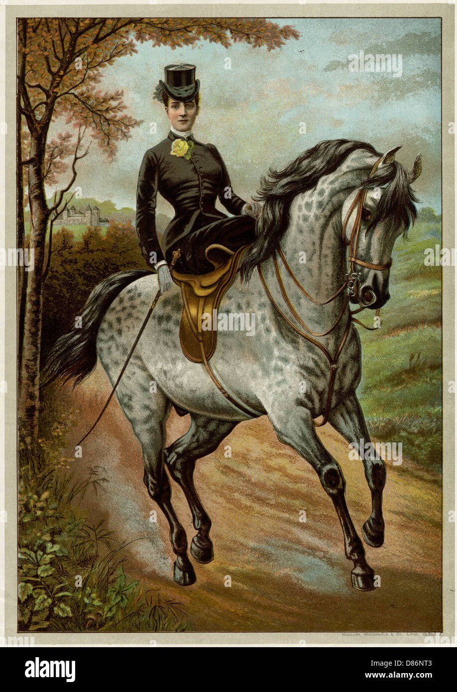 Queen riding side saddle hi-res stock photography and images - Alamy