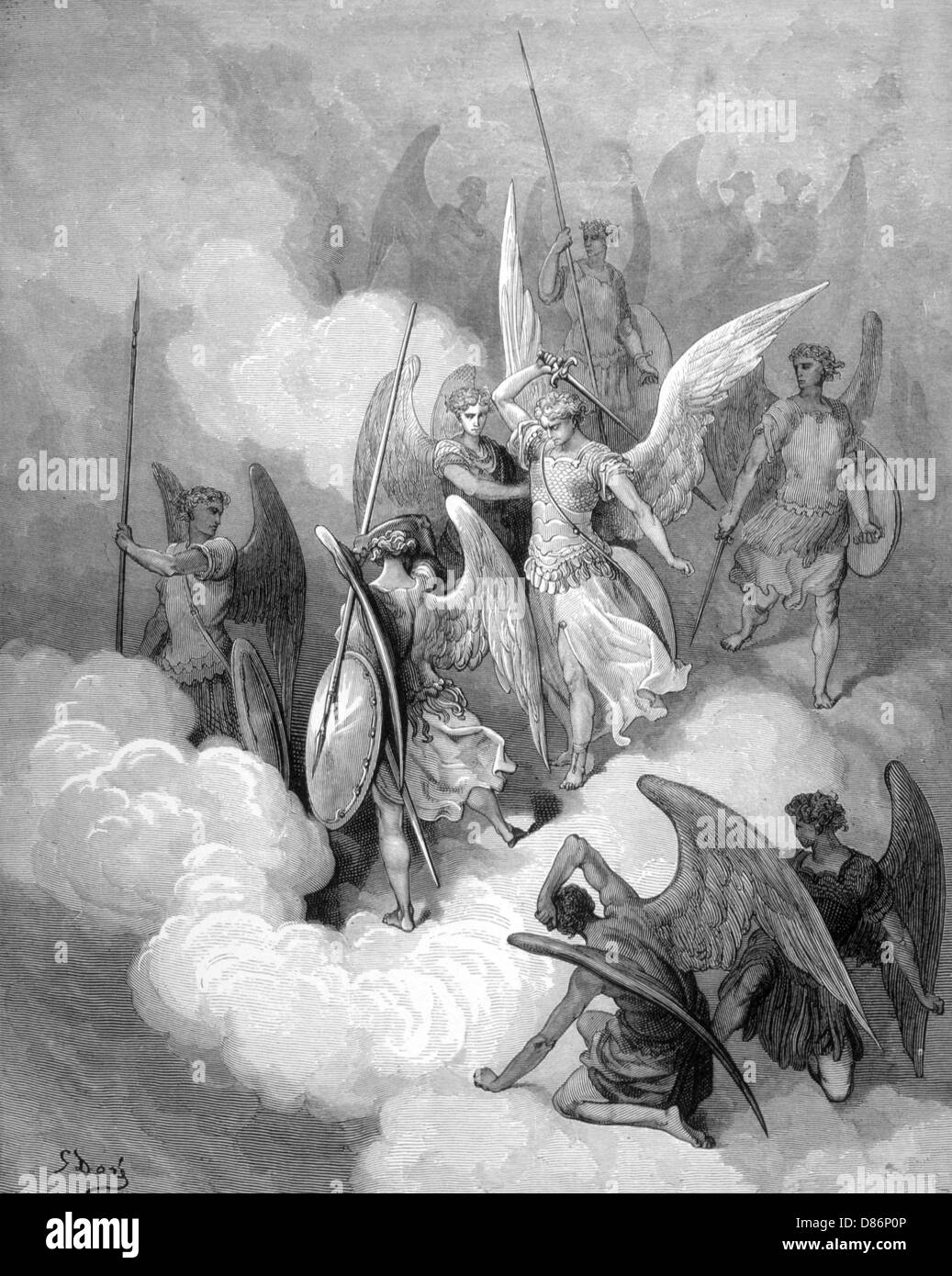 Abdiel Versus Satan Stock Photo - Alamy