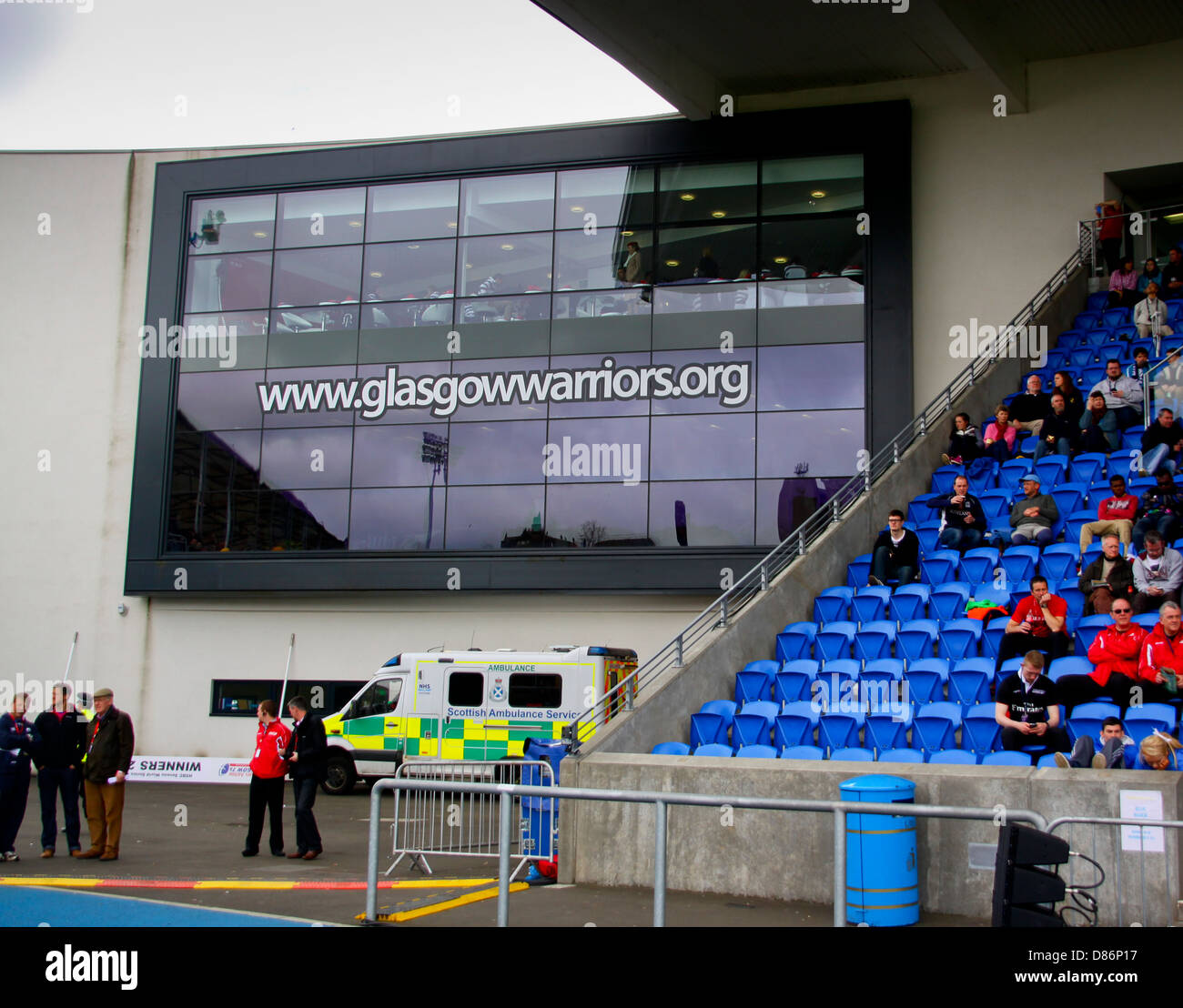 Scotstoun Stadium Glasgow South stand home of Glasgow Warriors Stock ...