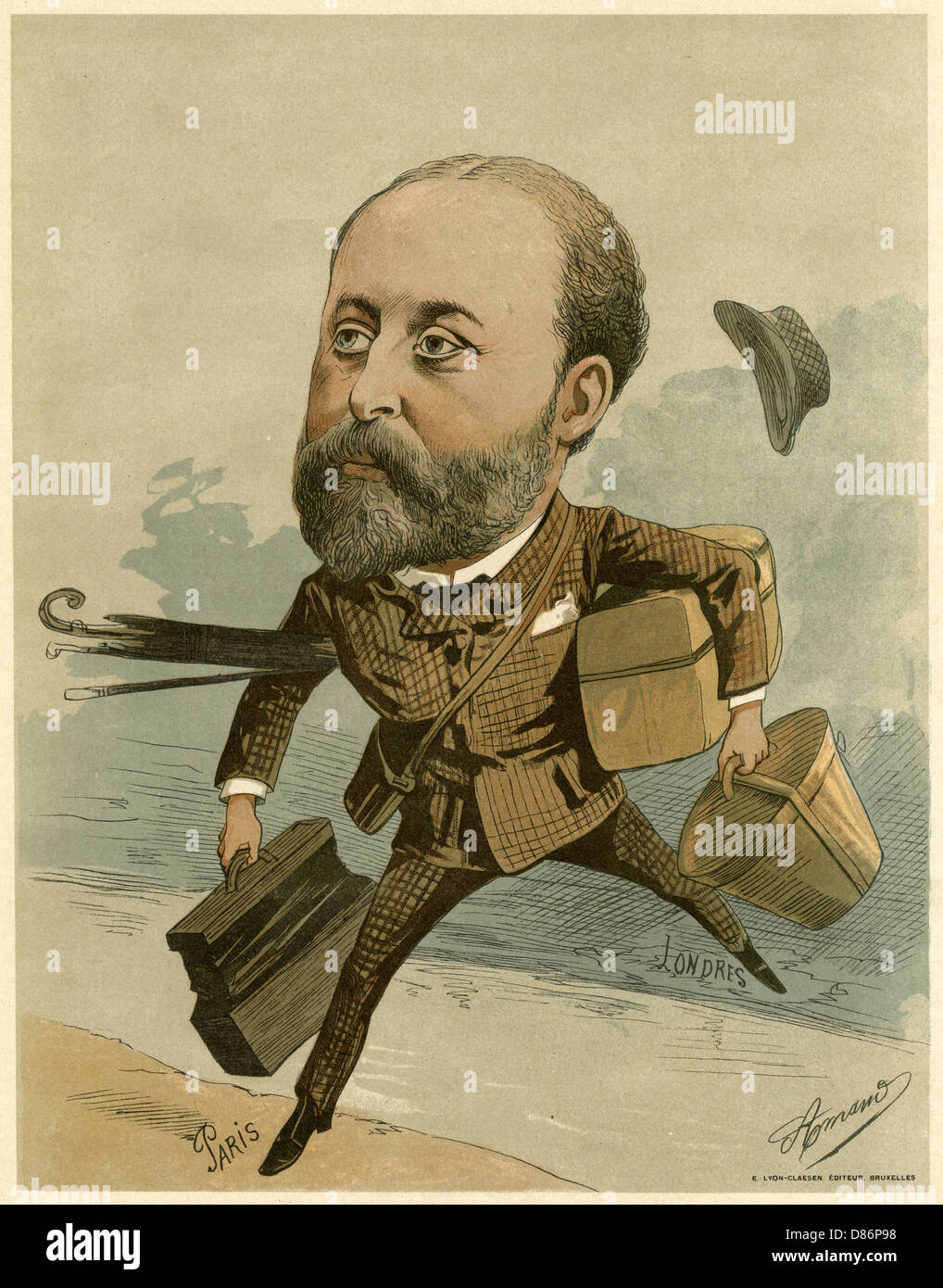 Edward VII heads for Paris, c. 1890 Stock Photo - Alamy