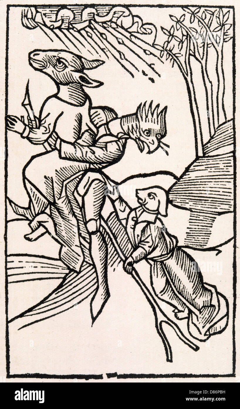 Paranormal: Witches in animal shape, fly to sabbat Stock Photo - Alamy