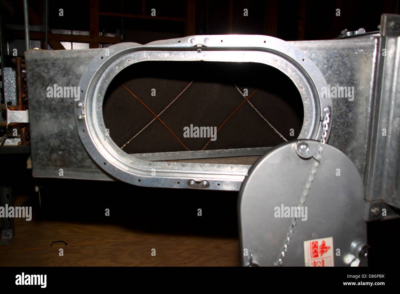 Air filter access in ducting Stock Photo - Alamy