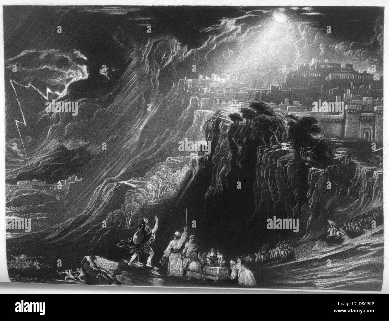 Joshua commands the sun and the moon at Gibeon Stock Photo - Alamy